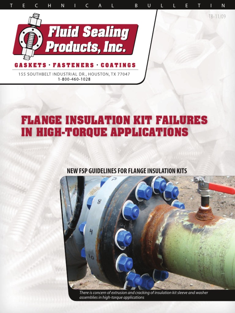 Flange Insulation Kit Failures in High Torque Applications | PDF
