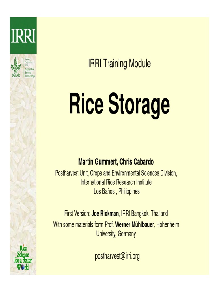 Rice Storage Presentation | PDF