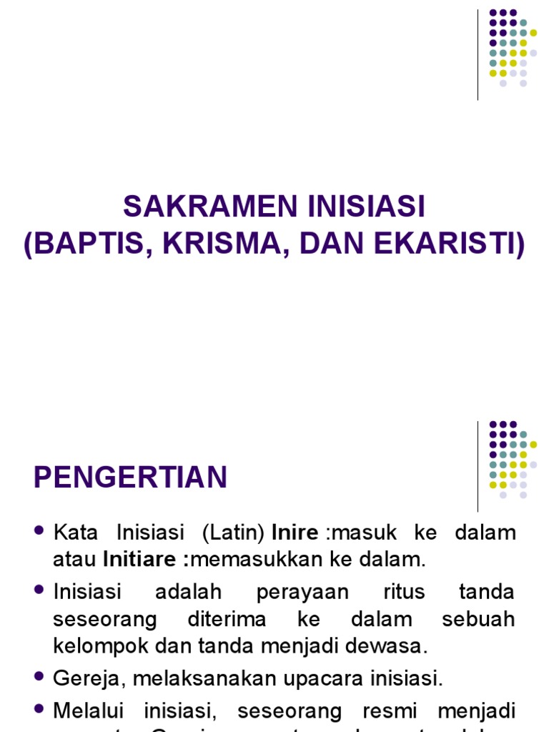 Sakramen Inisiasi | PDF