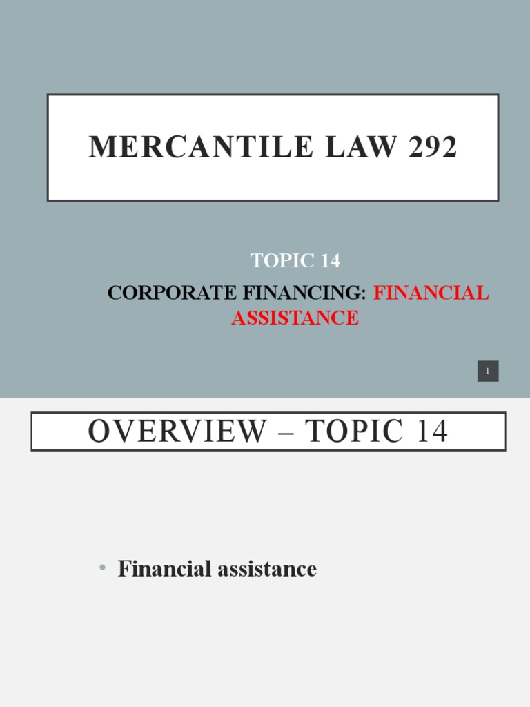 Topic 14 - Lecture 1 - Slides | PDF