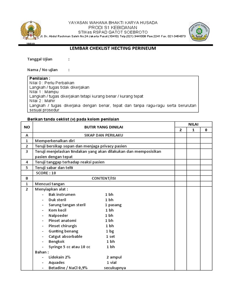 Daftil Hecting Perineum | PDF