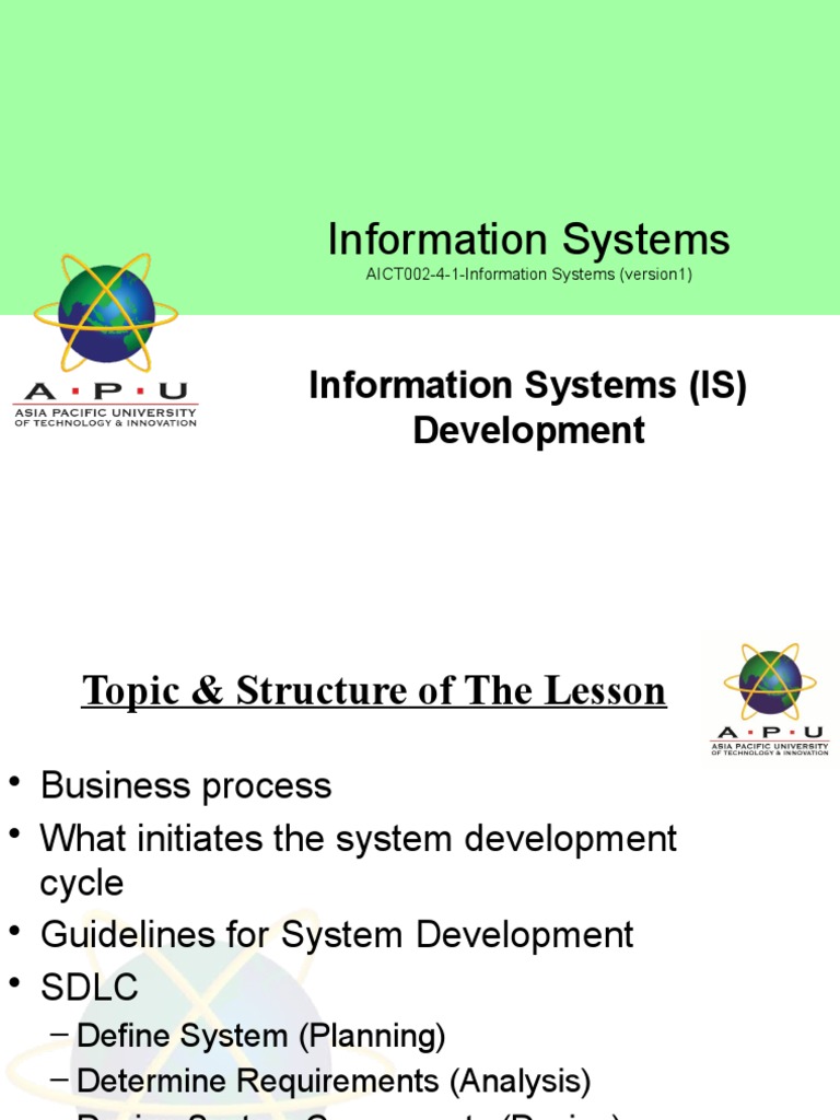 02 Chapter 2 Information Systems Development | PDF