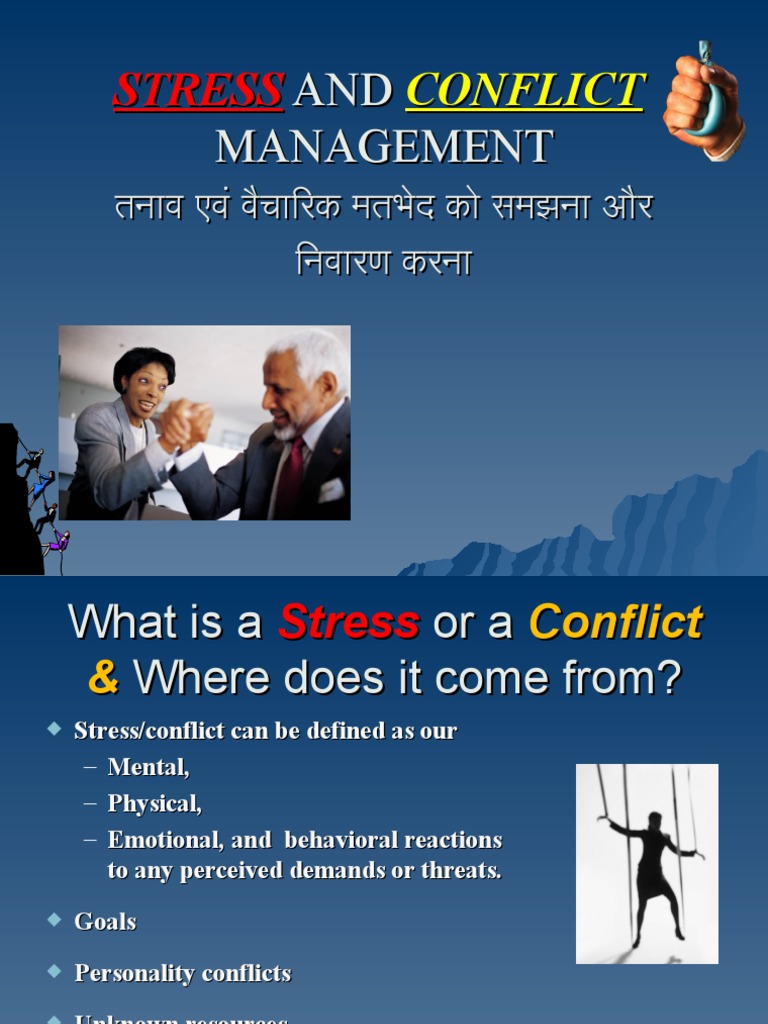 Stress and Conflict Management Strategies | PDF | Hygiene | Stress ...