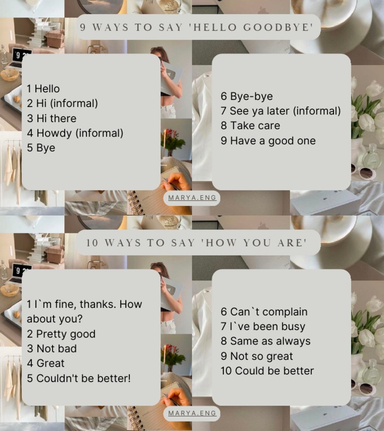 10 Ways To Say | PDF
