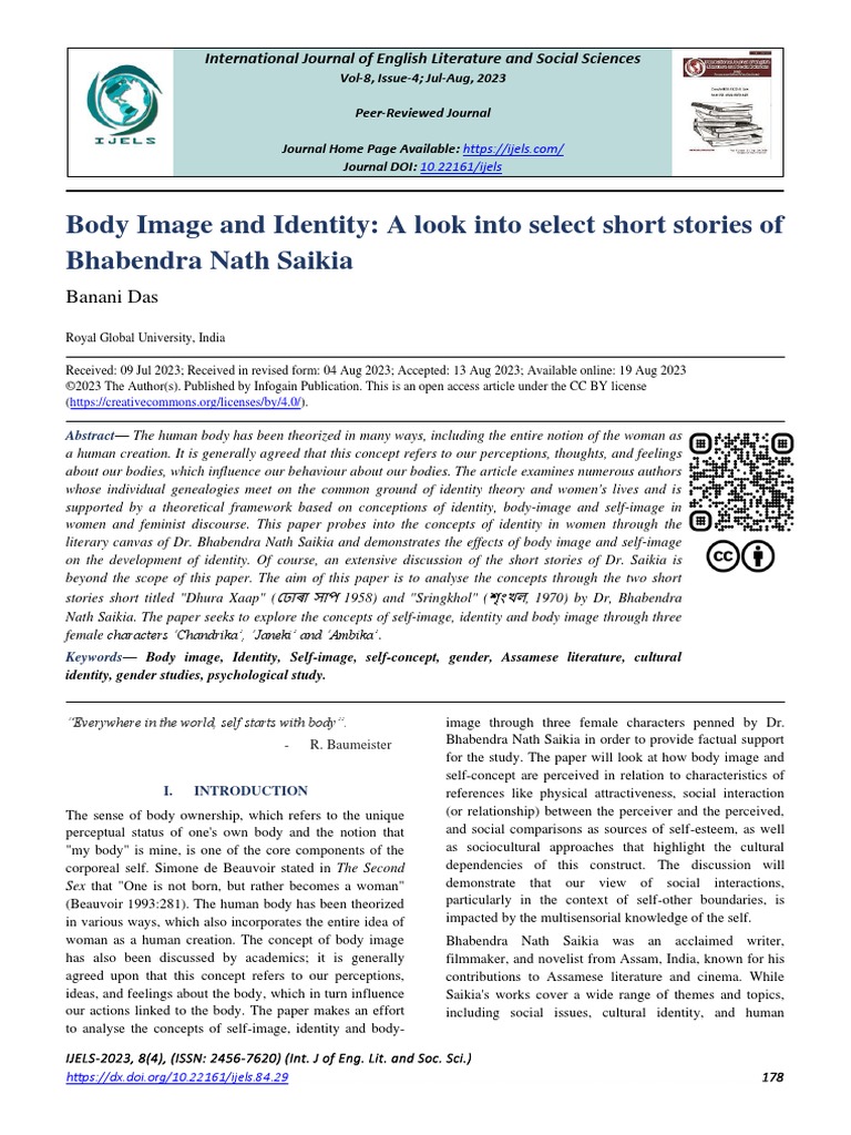 Body Image and Identity: A Look Into Select Short Stories of Bhabendra Nath Saikia | PDF ...