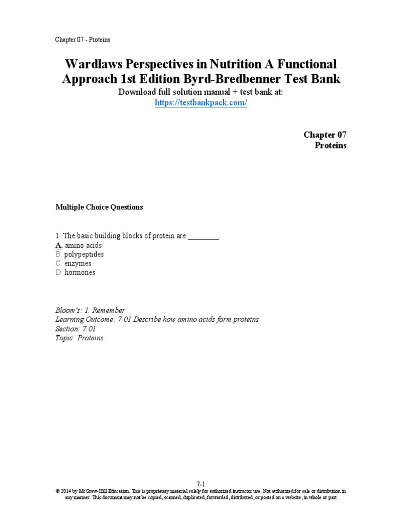 Understanding Protein Functions and Sources | PDF | Proteins | Diet ...
