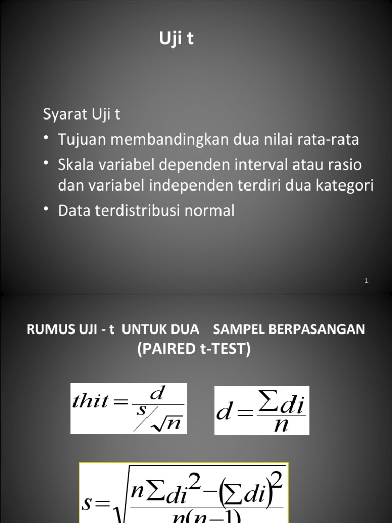 Uji T Berpasangan | PDF