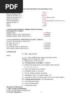 Wind Load Data Sheet For Monoslope Roof | PDF