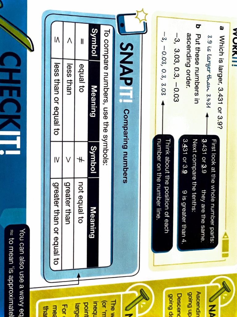 Comparing and Ordering Numbers Grade 1 | PDF