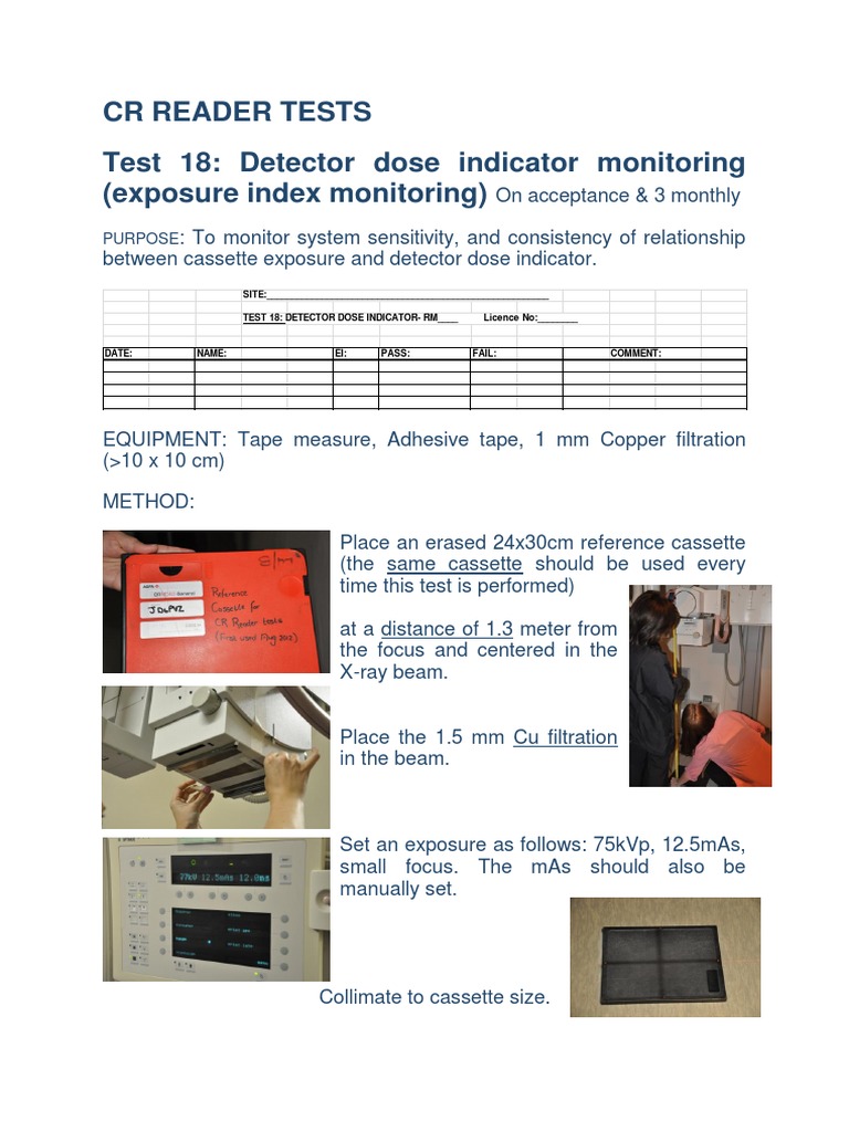 Test-18-CR-Detector-dose-indicator | PDF
