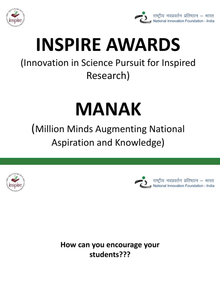 Inspire Award Manak Ideas 2022 | PDF