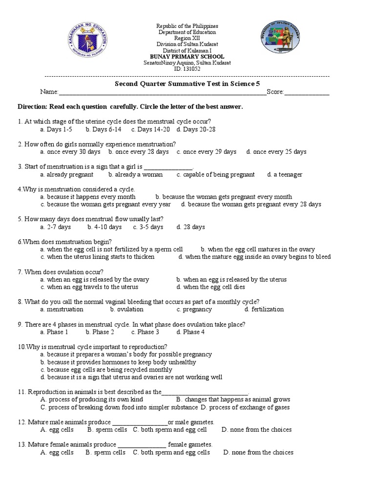2nd Quarter Exam Grade 5 | PDF