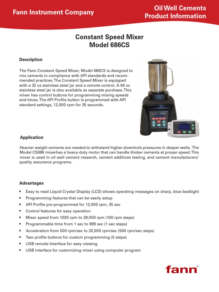 Constant Speed Mixer | PDF | Blender | Manufactured Goods