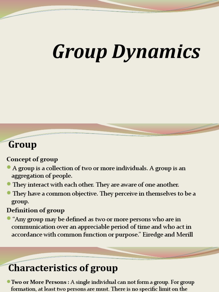 Group Dynamics | PDF | Conflict Resolution | Leadership