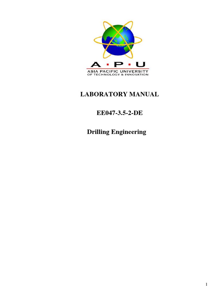 Drilling Engineering Laboratory Manual | PDF | Sodium Hydroxide | Chemistry