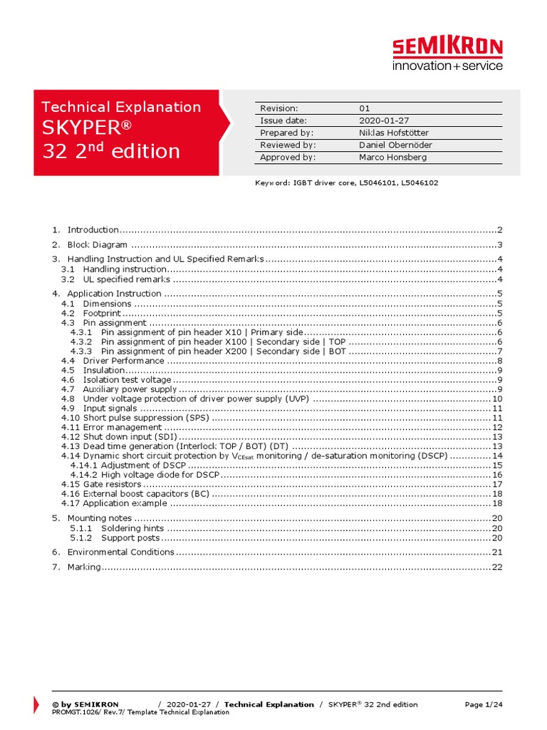 SEMIKRON Technical Explanation SKYPER 32 2nd Edition EN 2020-01-20 Rev ...