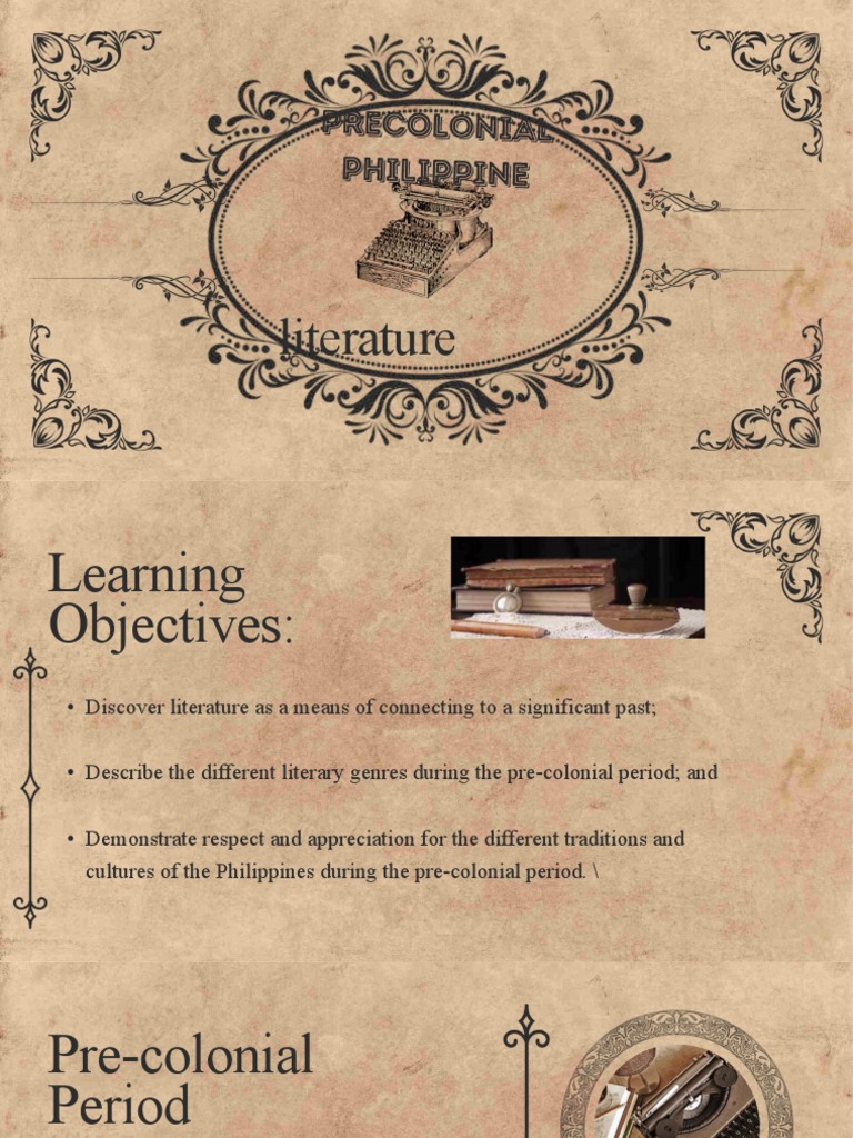 Pre-Colonial Philippine Literature | PDF | Folklore | Riddle
