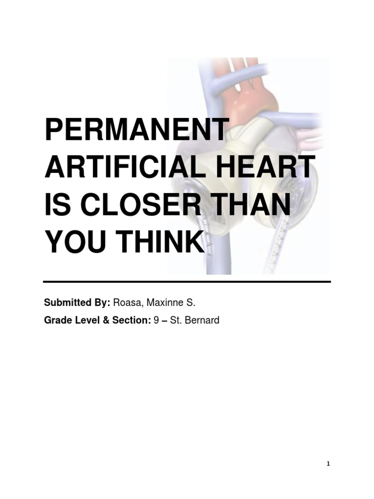 Permanent Artificial Heart Is Closer Than You Think | PDF | Wellness