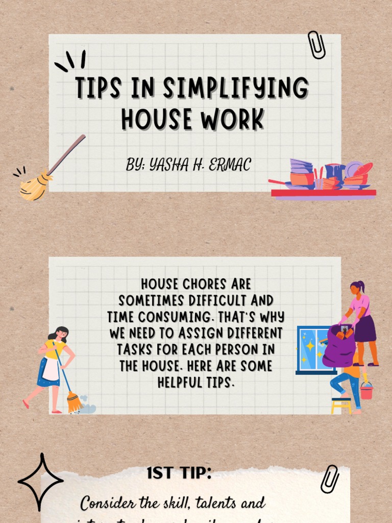 Tips in Simplifying House Work | PDF