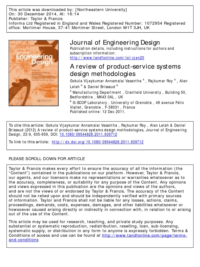 Journal of Engineering Design | PDF