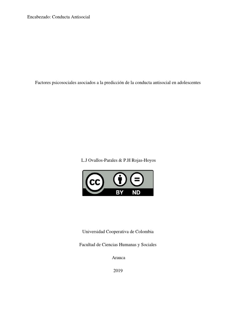 2019 Factores Psicosociales | PDF | Comportamiento | Adolescencia