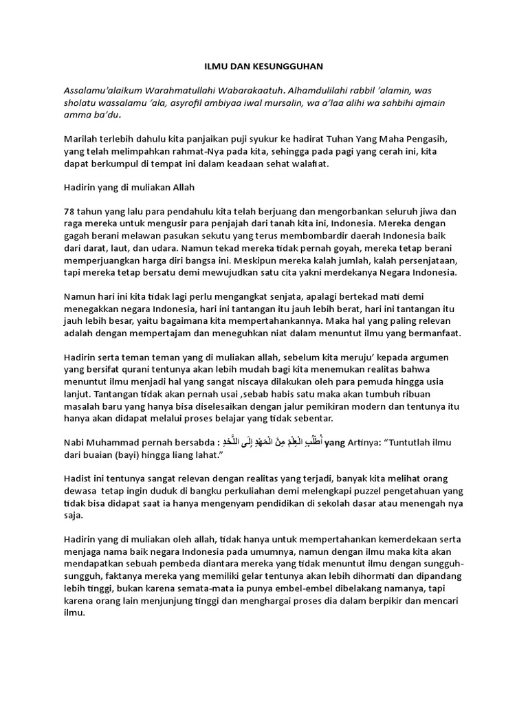 Konsep Pidato Zaki | PDF | Karier & Perkembangan | Pengembangan Diri