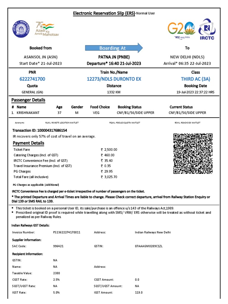 12273/Ndls Duronto Ex Third Ac (3A) | PDF