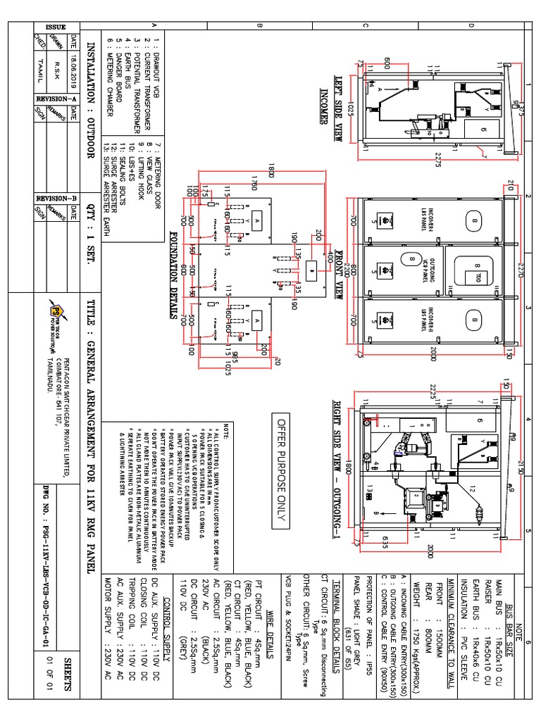 11KV 2LBS+1VCB RMG Od Panel - 18.06.2019 | PDF