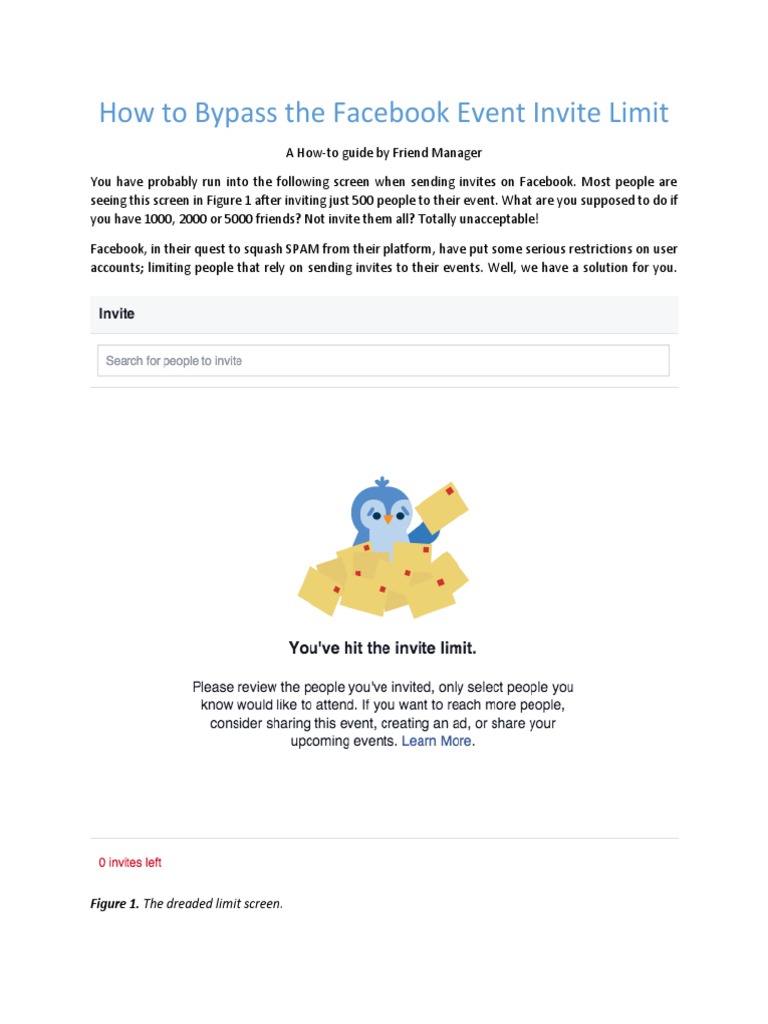 How To Bypass The Facebook Event Invite Limit | PDF | Facebook | Human ...