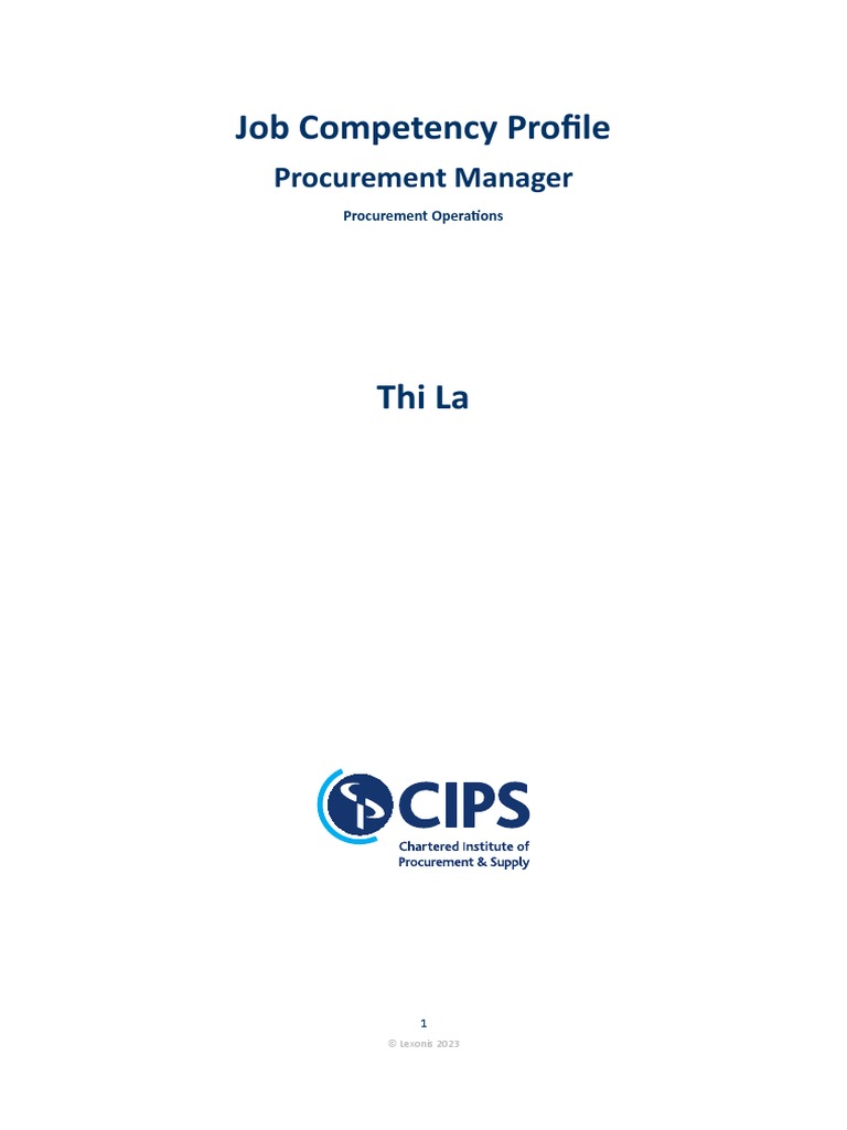 Procurement Manager | PDF