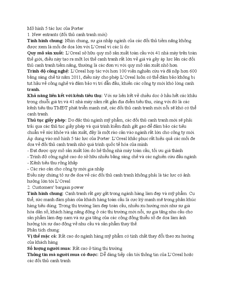 L'Oreal Case Study | PDF