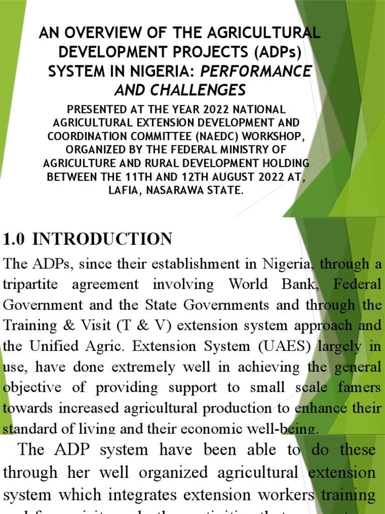 An Overview of The Agricultural Development Projects 113 | PDF ...