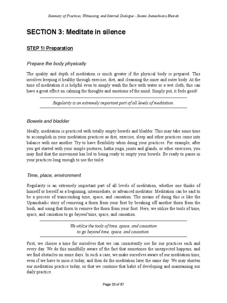 3.1 Preparation sp33 | PDF | Meditation | Yoga