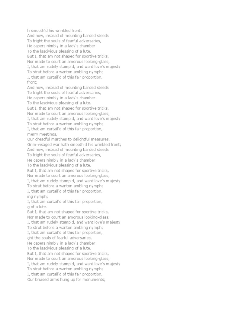 Now Is The Winter of Our Discontent | PDF