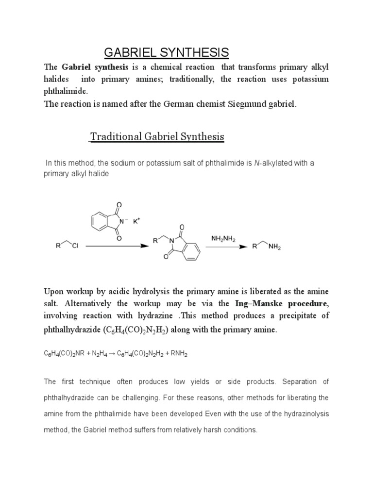 Gabriel Synthesis | PDF