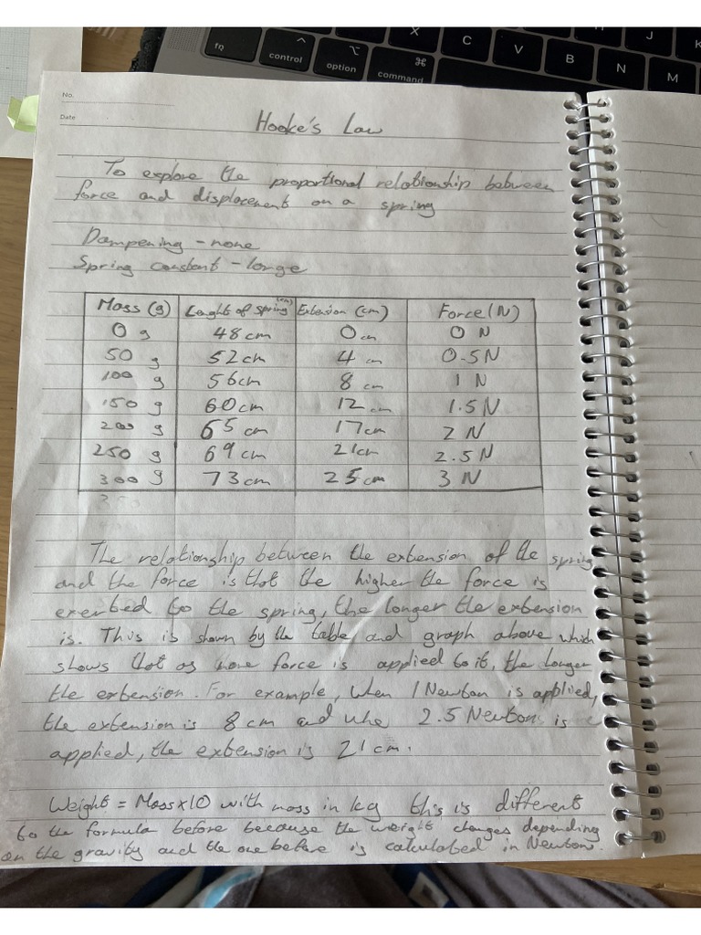 Physics Hooke's Law | PDF