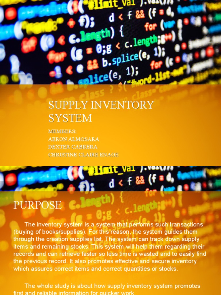 Efficient Supply Inventory System | PDF