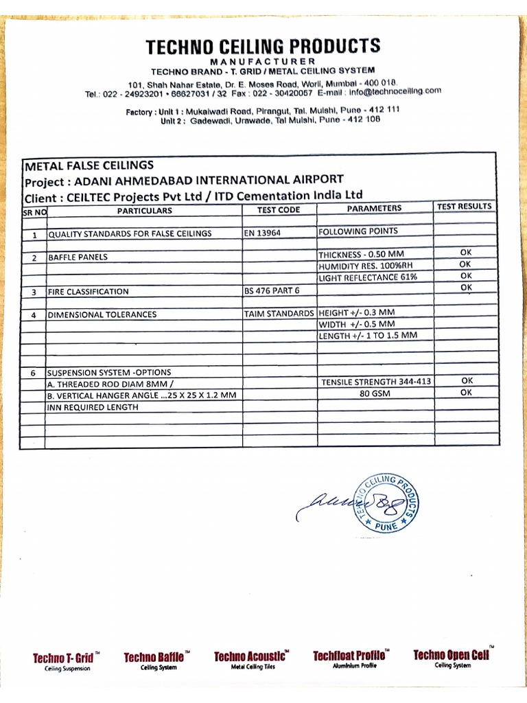 List of Tests | PDF