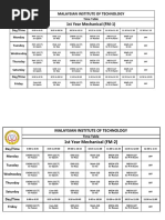 IITM Timetable | PDF | Art | Technology & Engineering