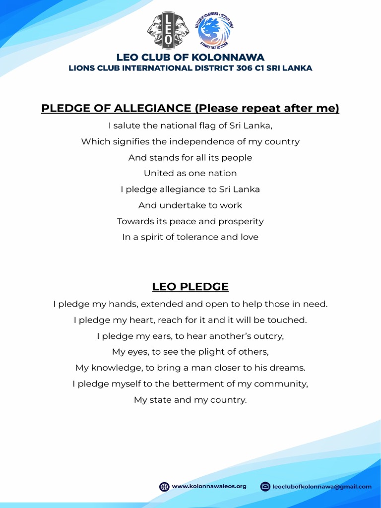 Leo Pledges | PDF