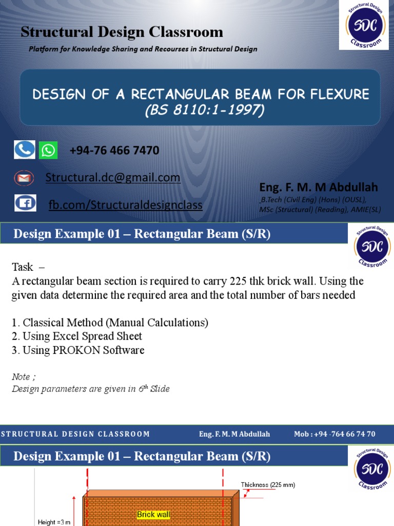 Design Of Rectangular Beam For Flexure Pdf Bending Beam Structure