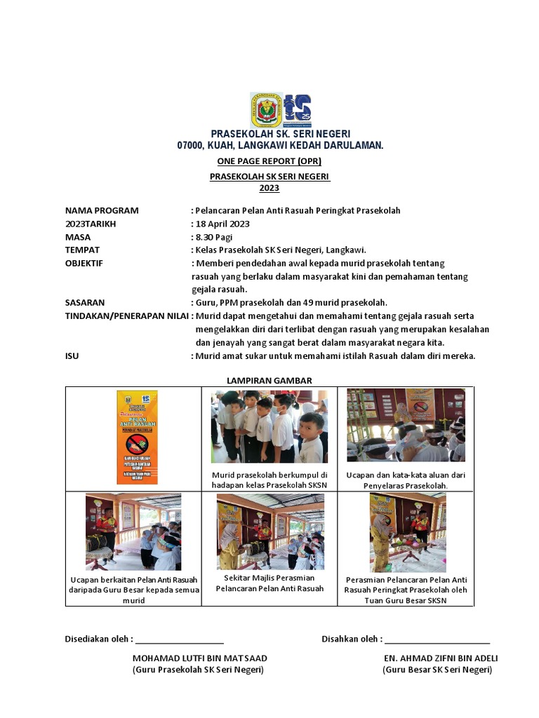 Laporan Opr Anti Rasuah | PDF