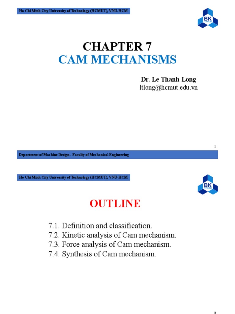 Chapter 7. Cam Mechanisms | PDF | Computers | Technology & Engineering