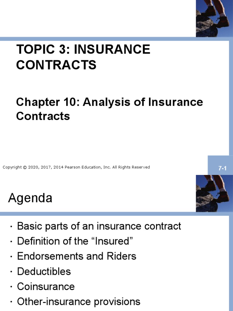 Topic 3 Chapter 10 Analysis of Insurance Contracts | PDF | Insurance ...