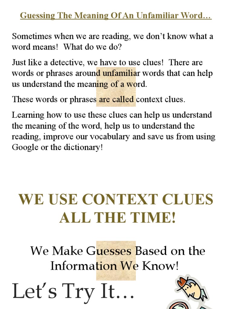 Context Clues | Download Free PDF | Linguistics