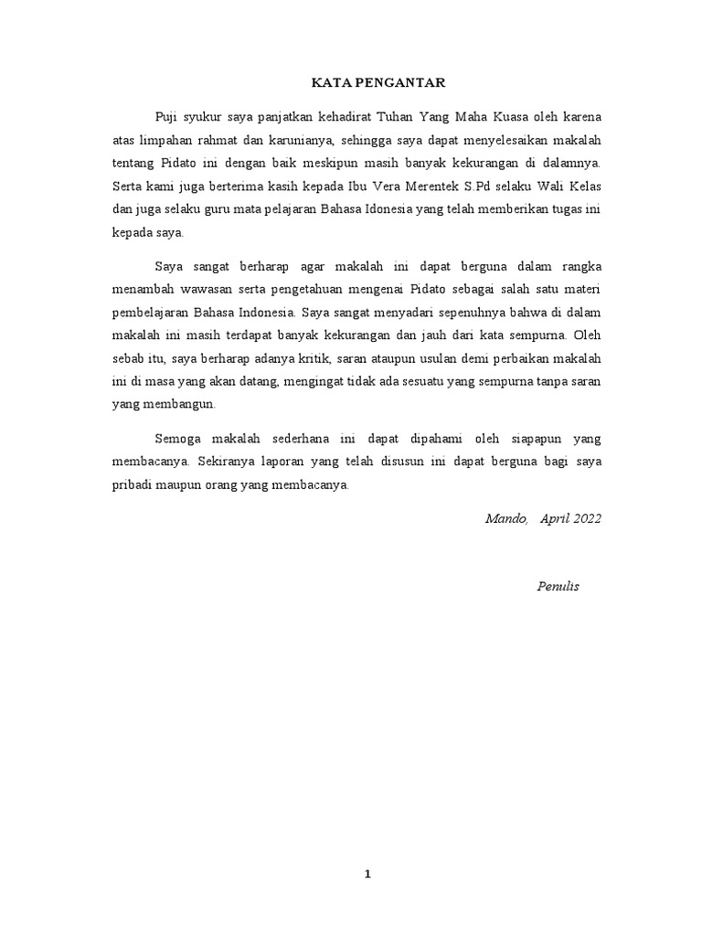 Makalah Bahasa Indonesia: PIDATO | PDF | Karier & Perkembangan