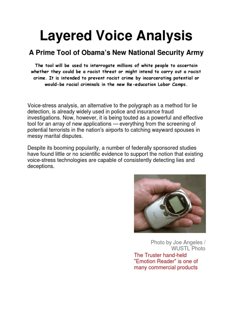 Layered Voice Analysis | Polygraph | Deception