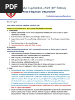 Gully Cricket 2023 - Rules and Regulations | PDF | Cricket | Bowling (Cricket)