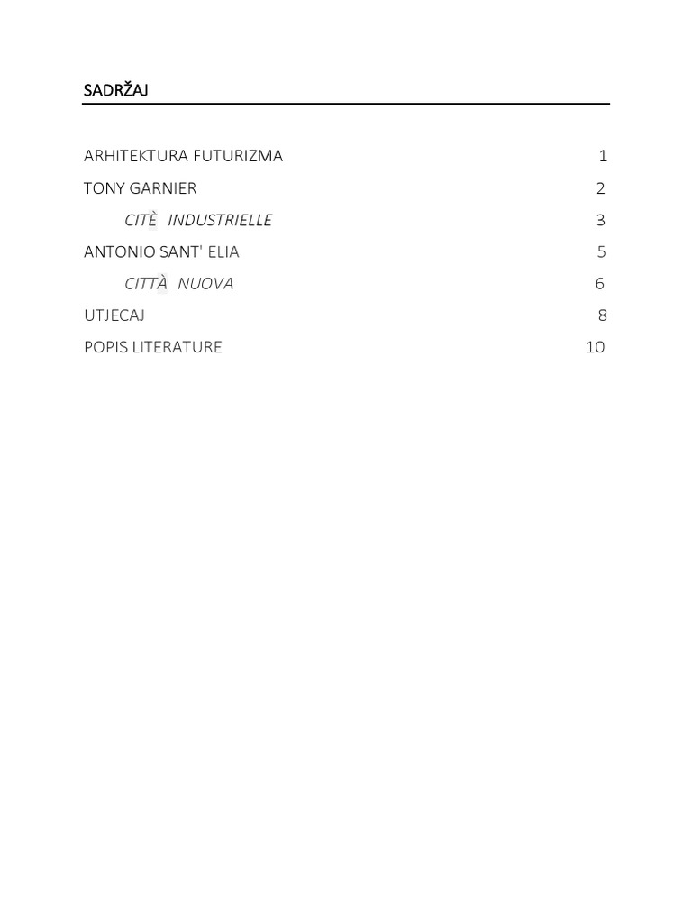 Vizije Grada Početka 20.st - Seminar | PDF