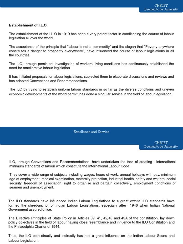 Labour Law 1 PDF 2 ILO | PDF